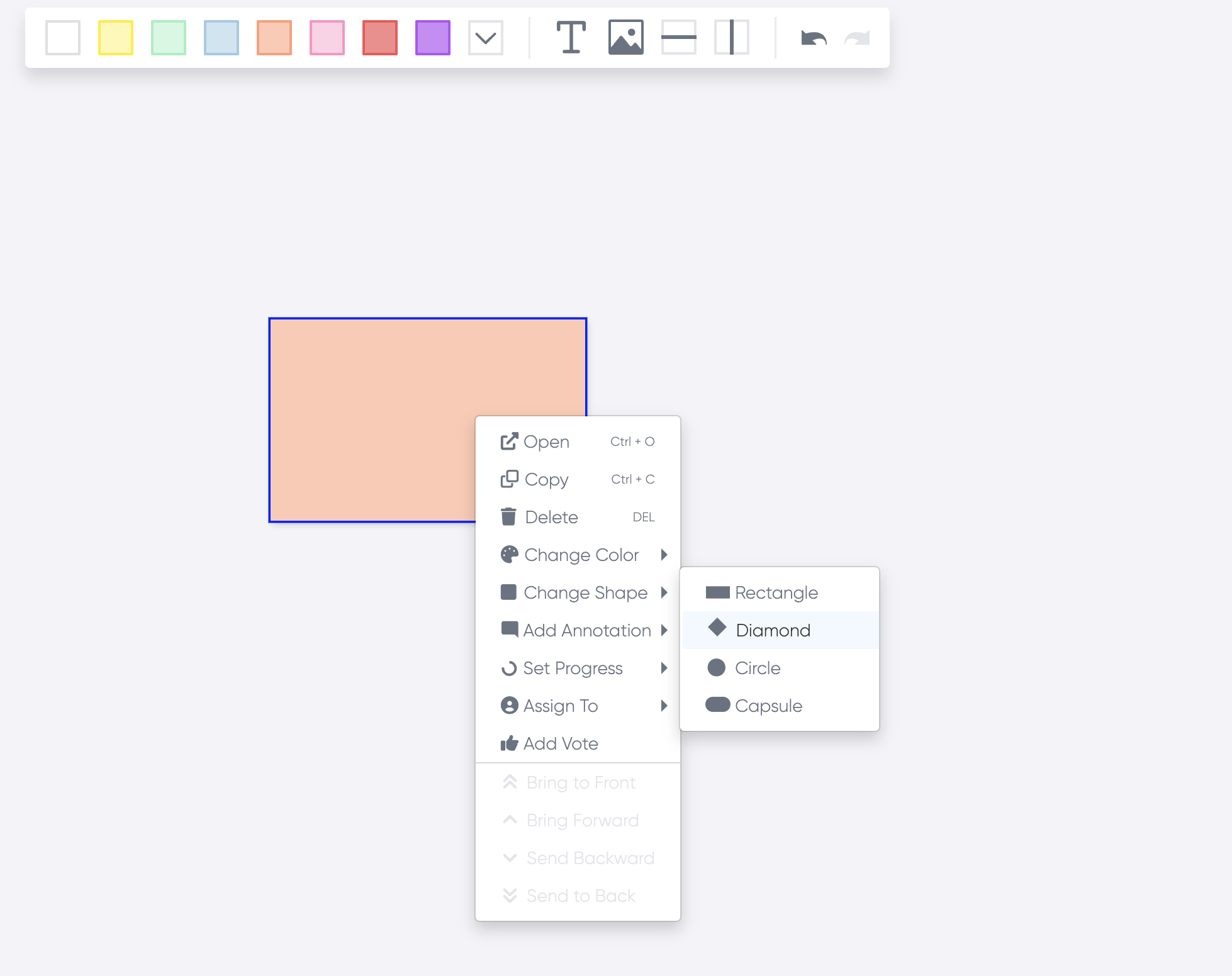Using Shapes in CardBoard - | Digital Whiteboard Tool | Flowchart